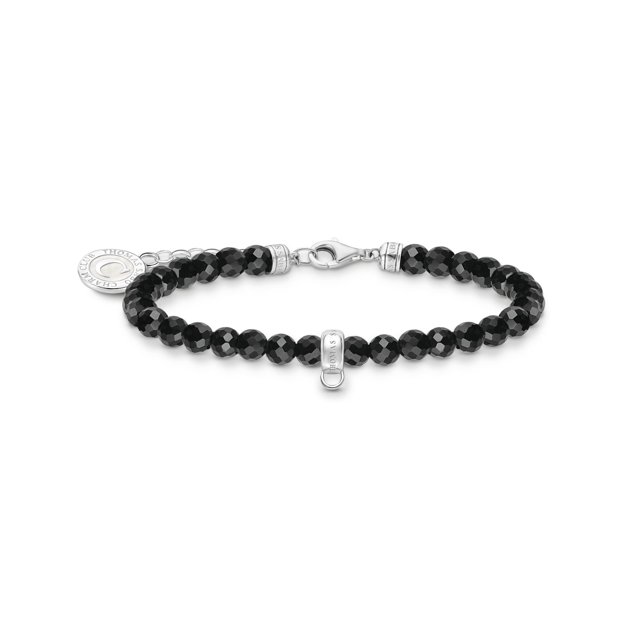 Buy Member charm bracelet with black beads by Thomas Sabo online - THOMAS SABO Australia