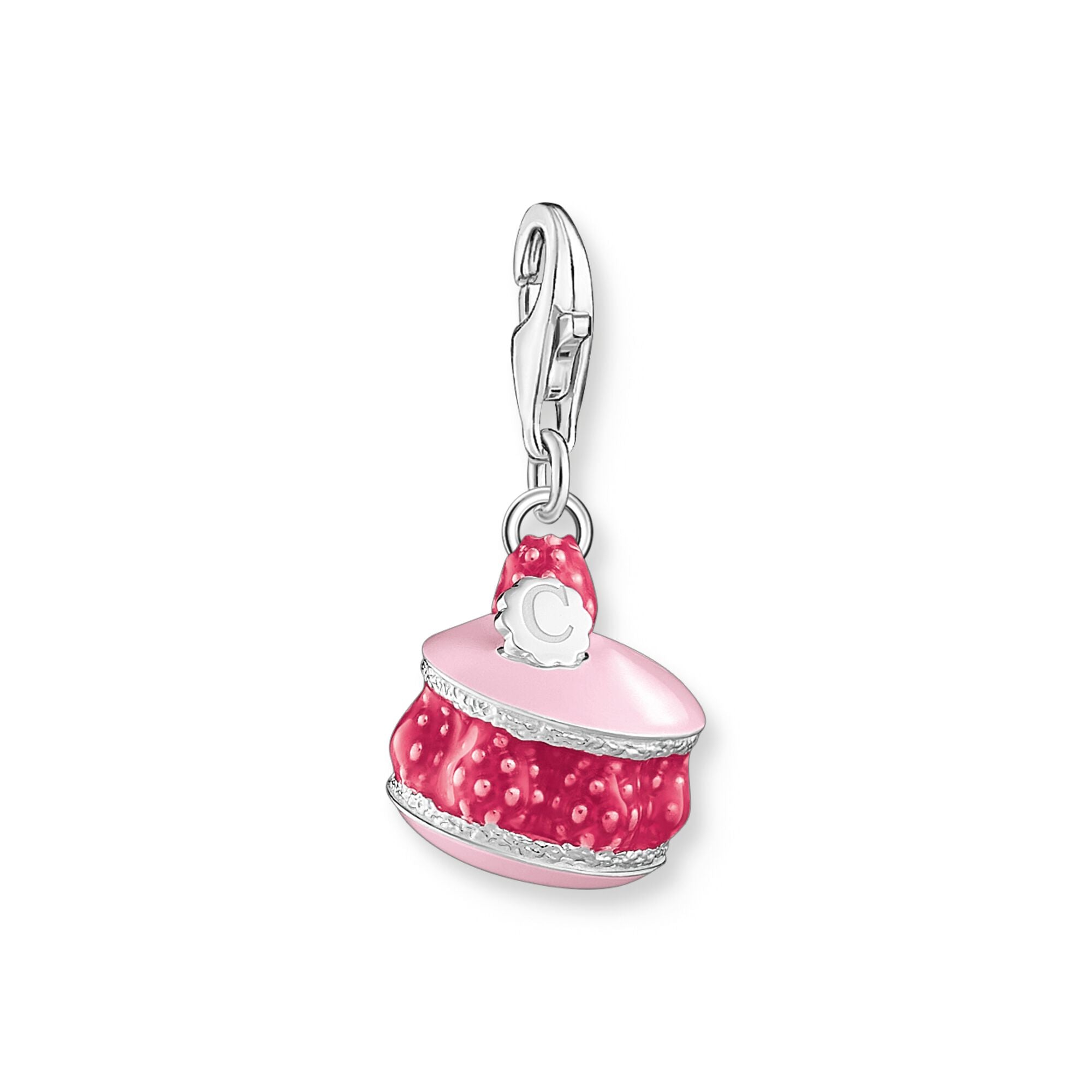 Buy Charm Pendant with pink raspberry macaron by Thomas Sabo online ...