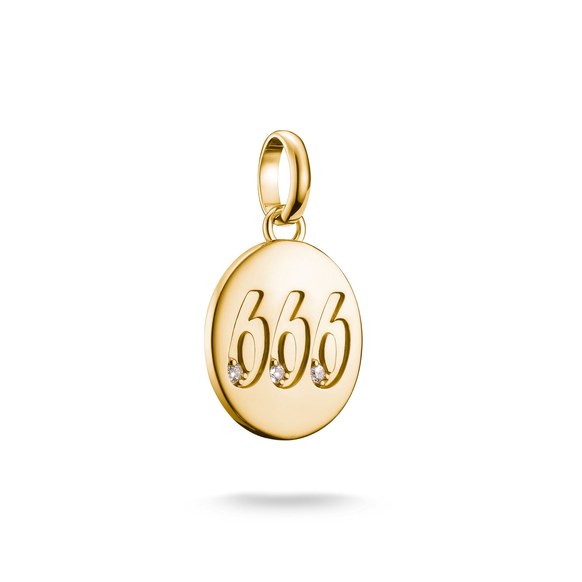 Buy Connect Charm angel number 666 with stones Gold by Thomas Sabo ...