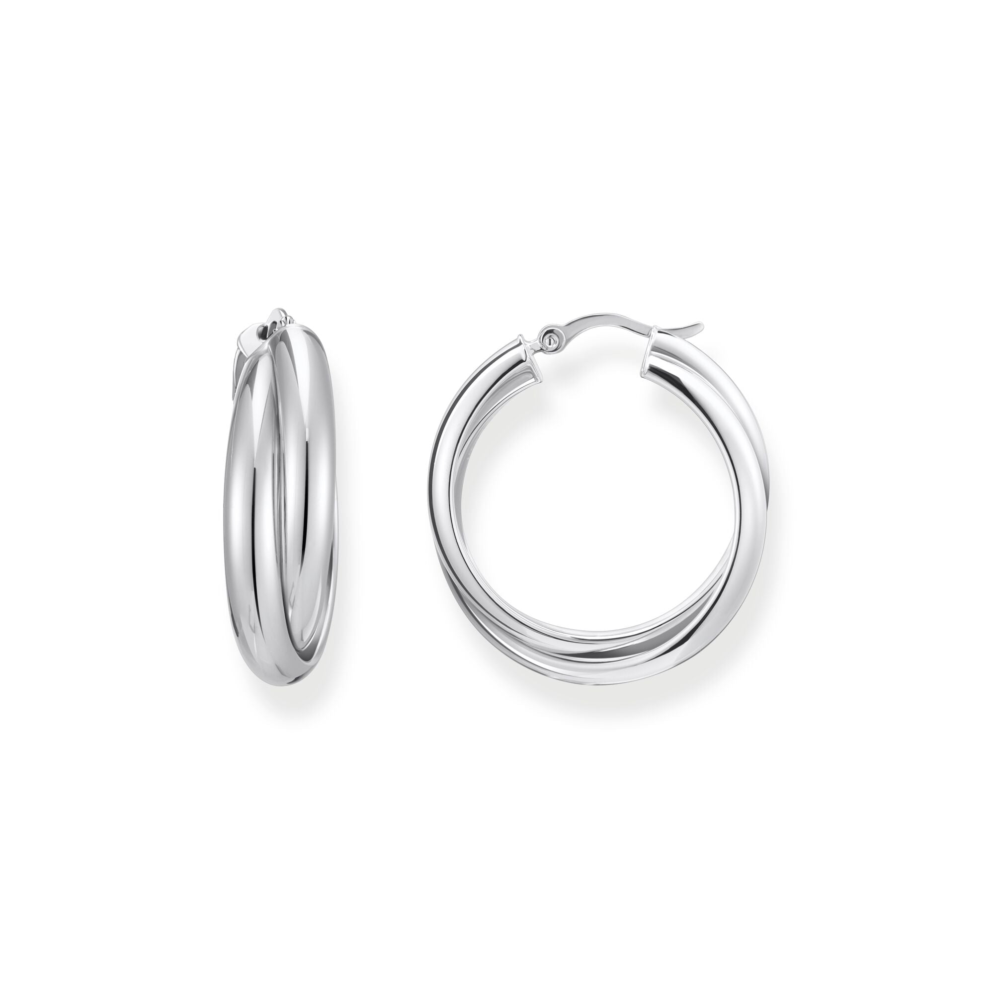 Buy Hoop earrings intertwined design silver by Thomas Sabo online ...
