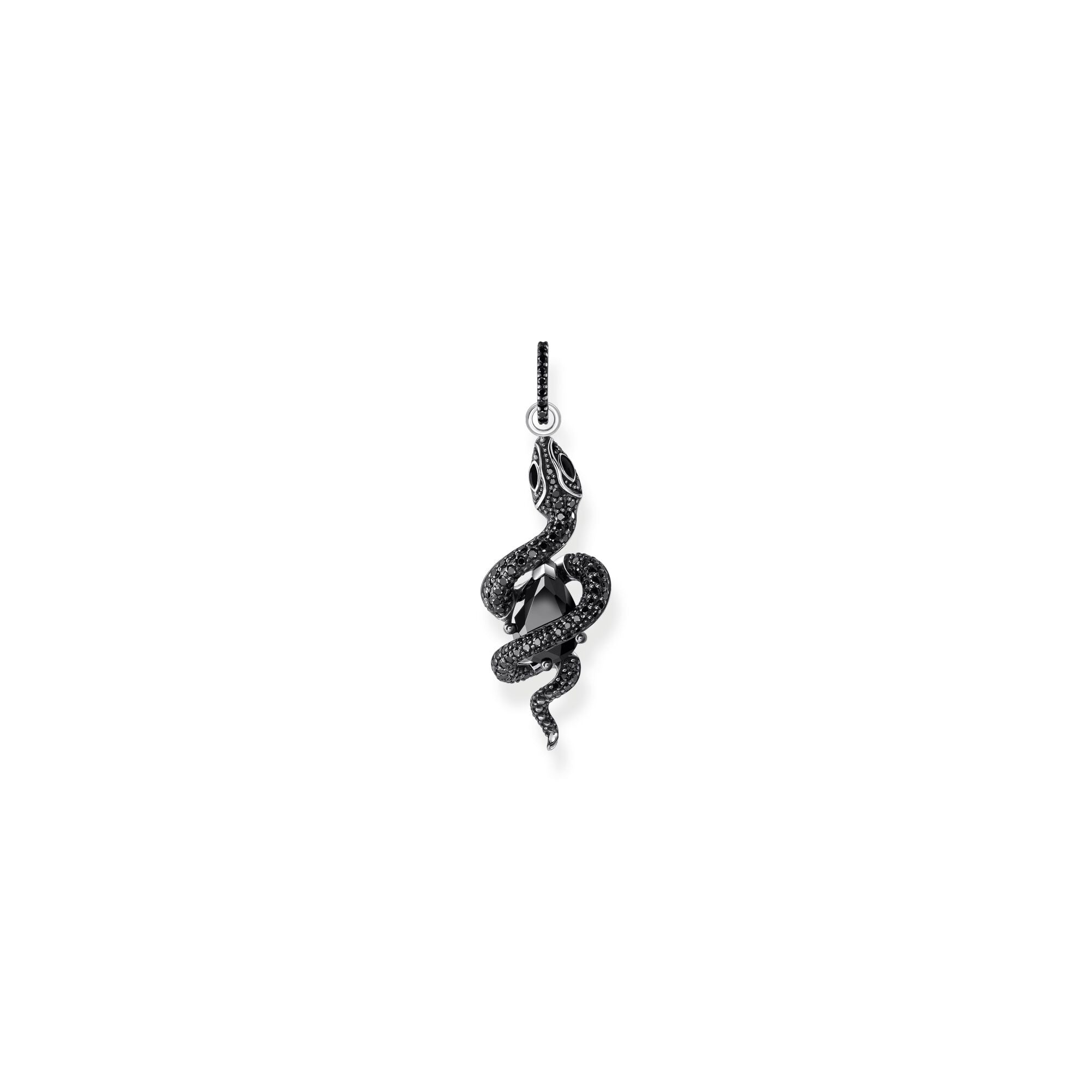 Buy Snake pendant with black zirconia by Thomas Sabo online - THOMAS ...