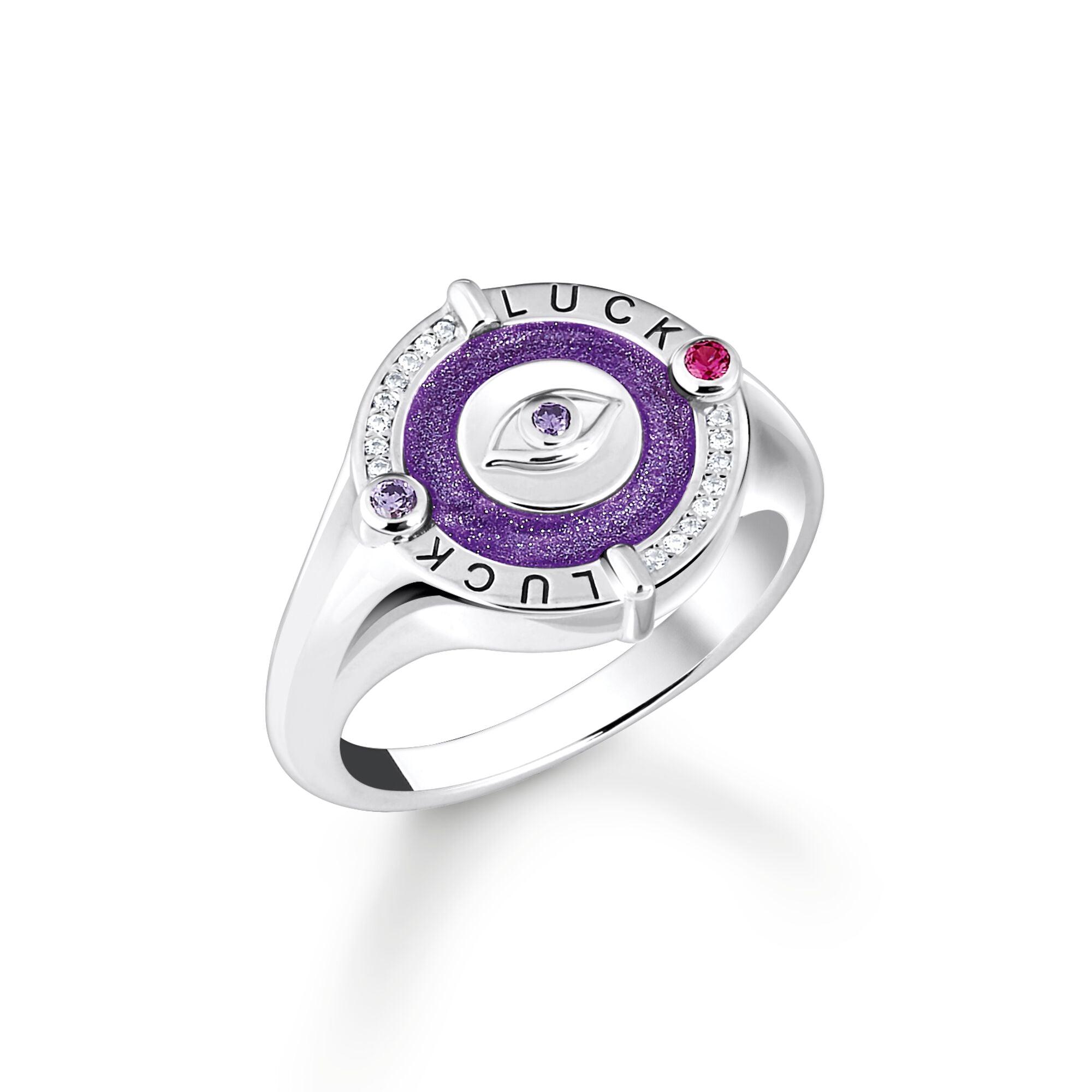 Buy Cosmic Luck Signet Ring with colourful stones by Thomas Sabo online ...