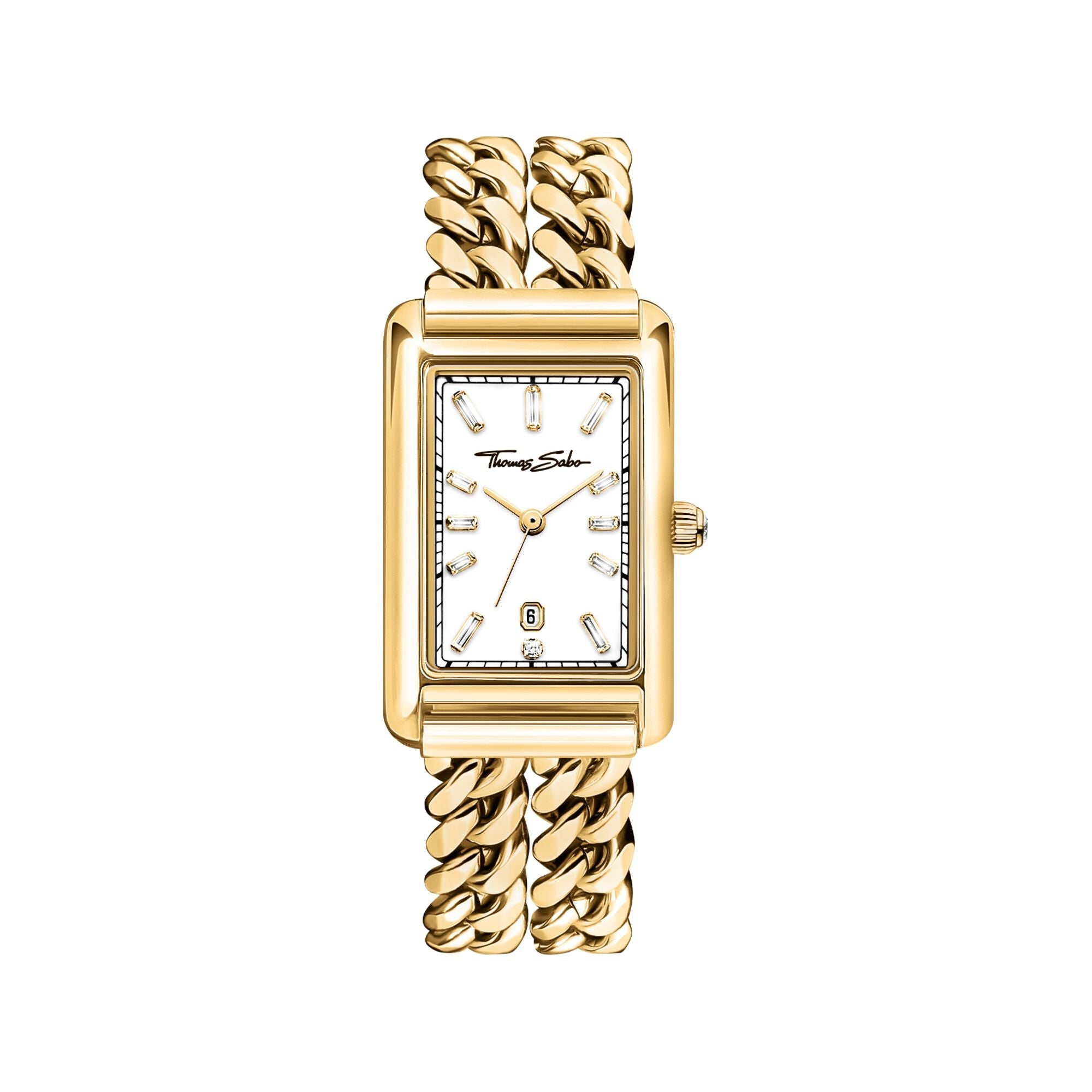 Buy Ladies Rectangular Watch in Gold by Thomas Sabo online - THOMAS ...