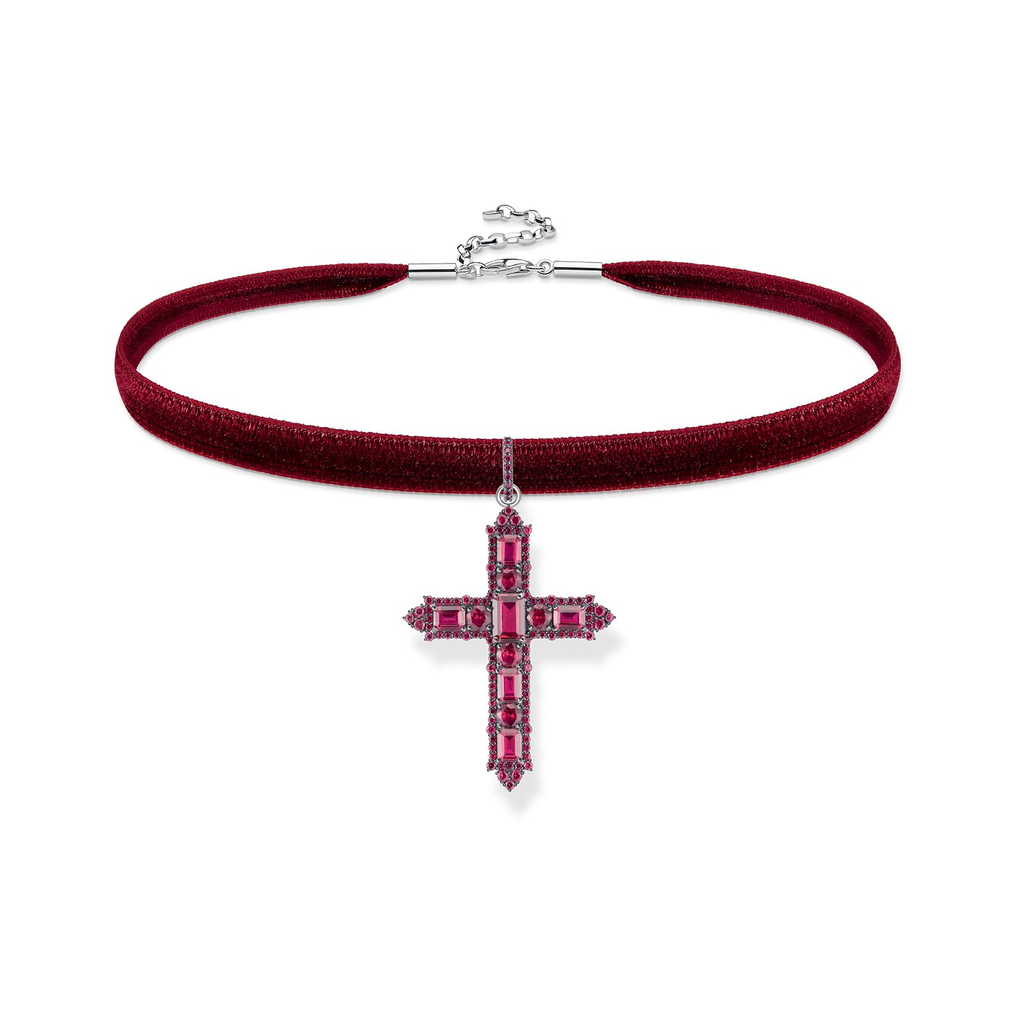 Buy Red Romance Cross Pendant and Velvet Choker Set by THOMAS SABO ...
