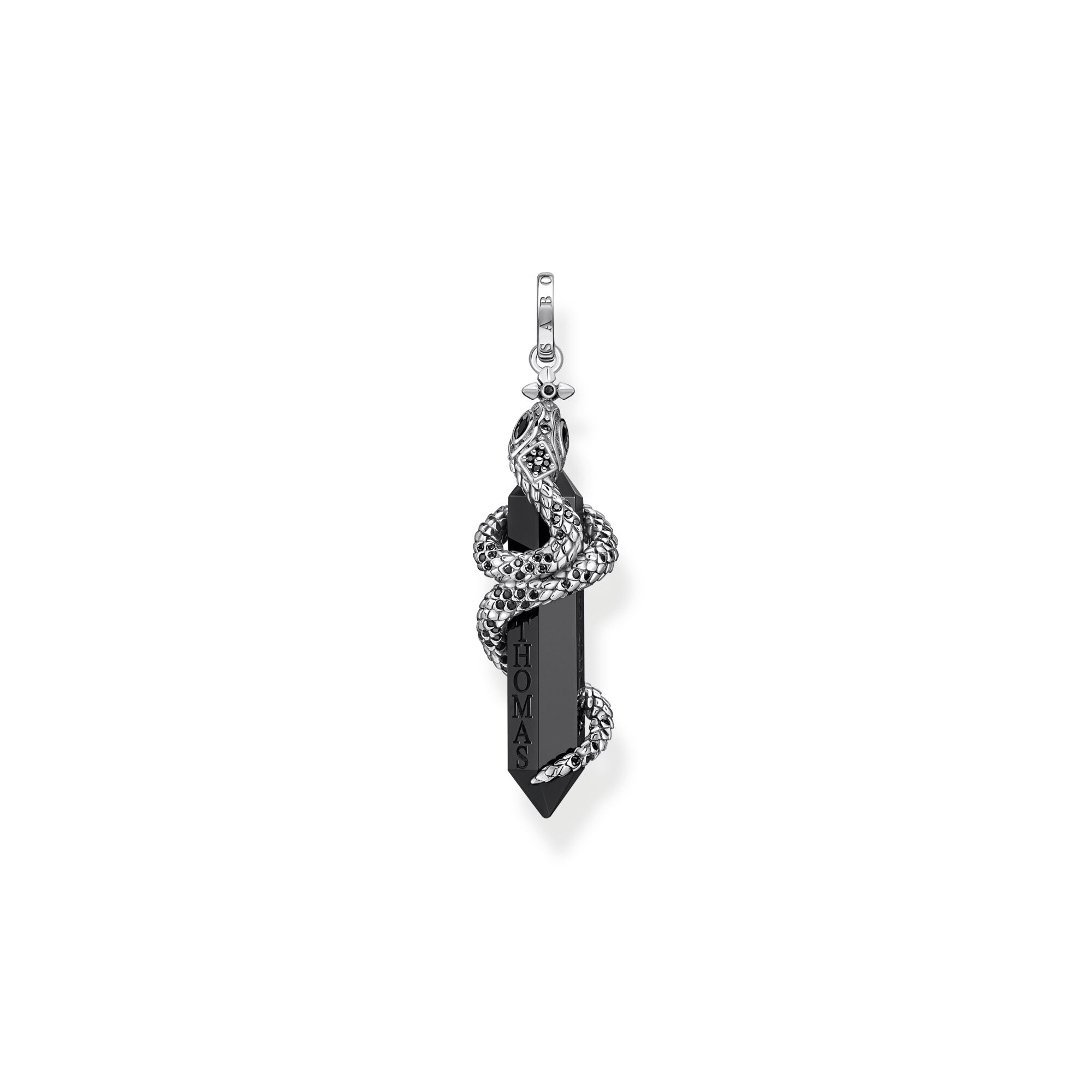 Buy Pendant blackened onyx with snake by Thomas Sabo online - THOMAS ...